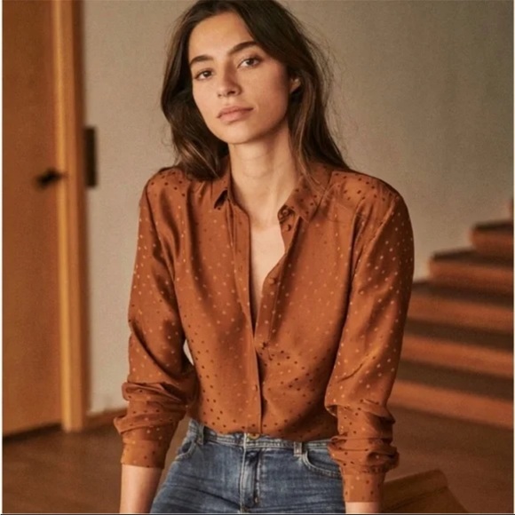 Sezane | Tops | Sezane Chemise Florence Caramel | Poshmark